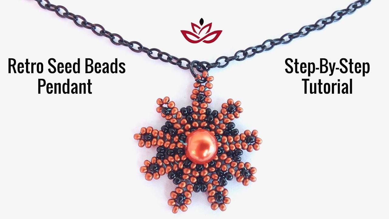 Retro Seed Beads Pendant - Tutorial. How to Make DIY Seed Beads Pendant ...