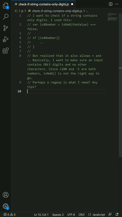 javascript - Check if string contains only digits - YouTube