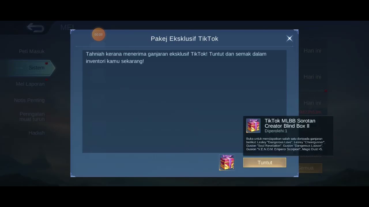 claim rewards mlbb creator base tiktok - YouTube