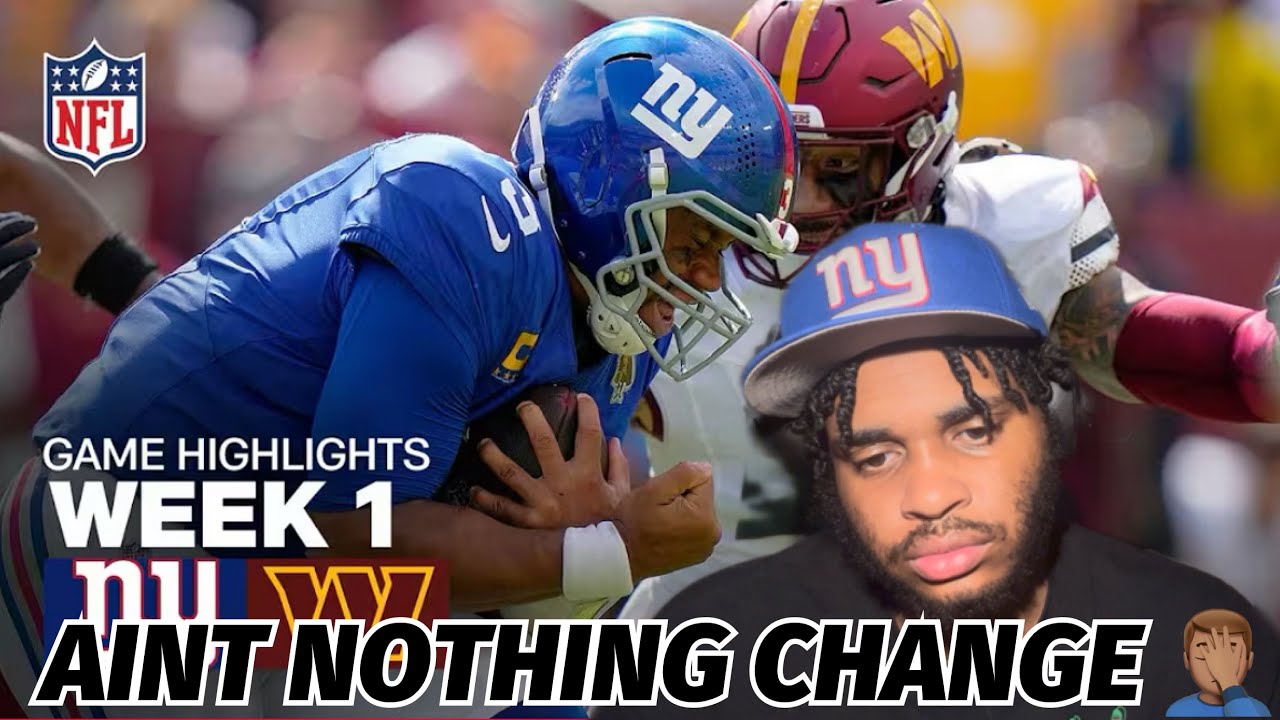 GIANTS FAN REACTS ‼️ New York Giants vs Washington Commanders Game ...