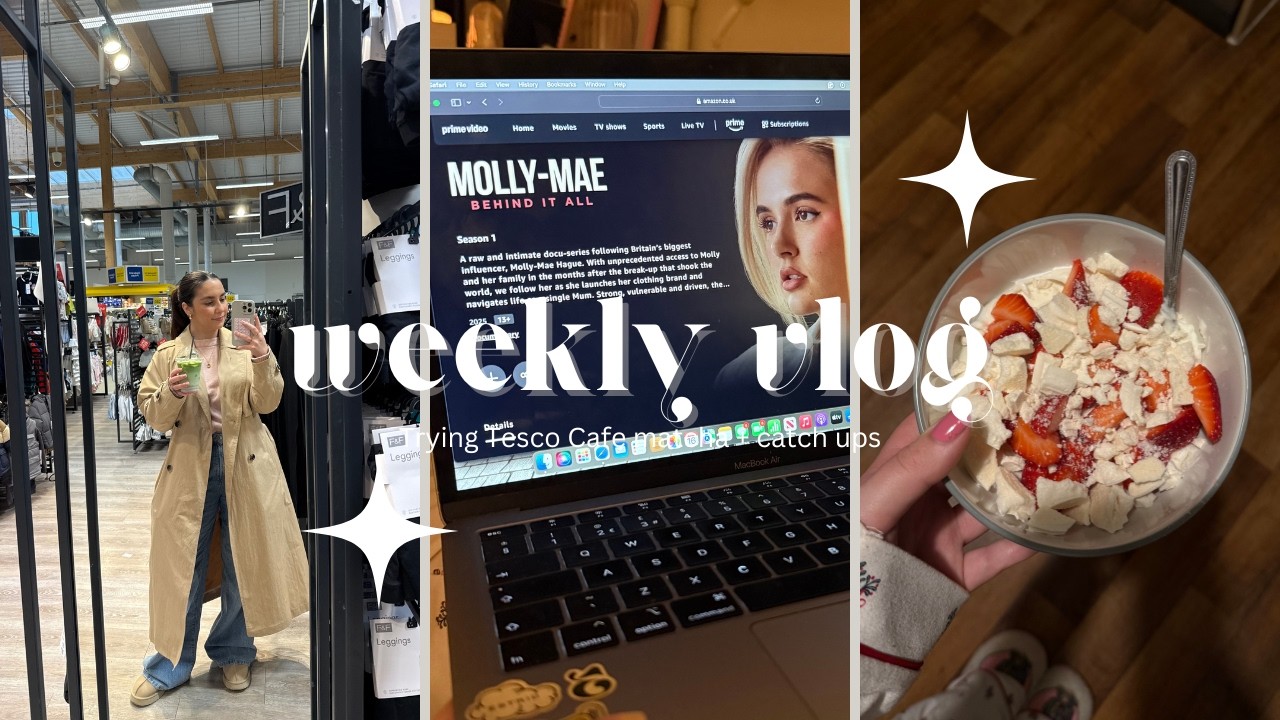WEEKLY VLOG | Trying Tesco Cafe matcha + catch ups - YouTube