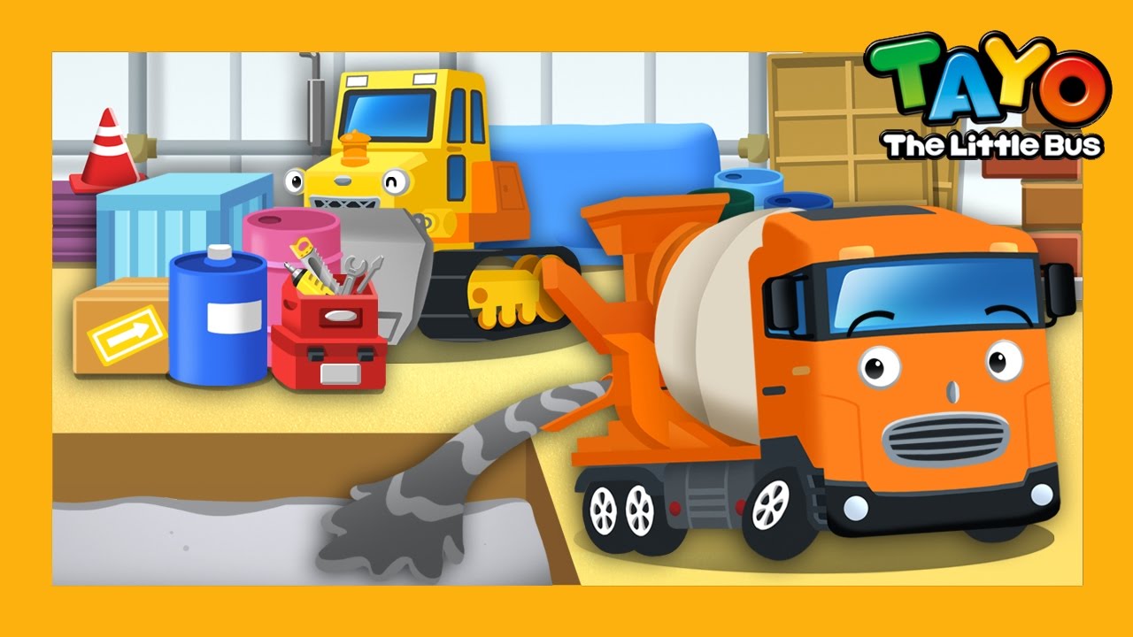 Heavy Vehicles l Job Game #4 l Learn Street Vehicles l Tayo the Little ...