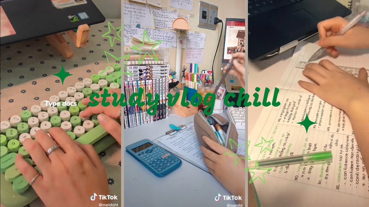 | Tiktok 🥑💐| #2 Tổng hợp những study vlog cực chill 📔📚🖍 #tiktok #study #vlog #asmr - YouTube