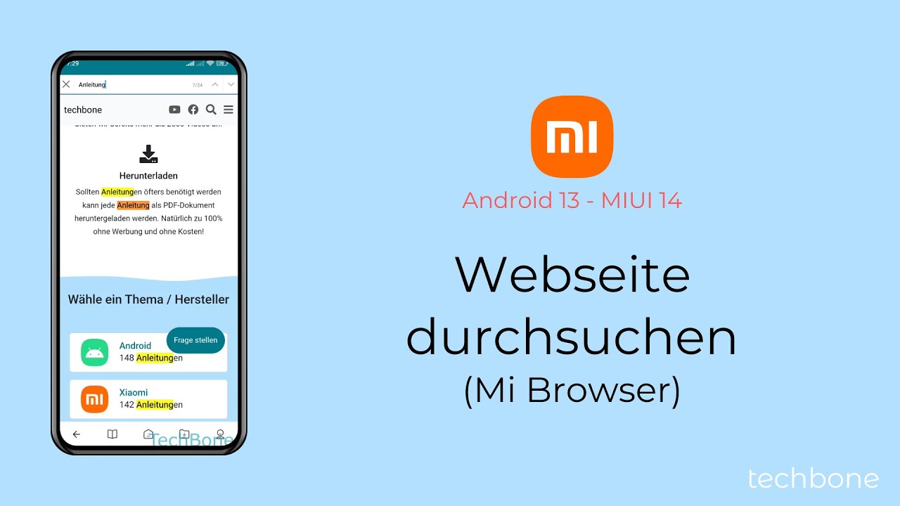 Webseite im Mi Browser durchsuchen - Xiaomi [Android 13 - MIUI 14] - YouTube