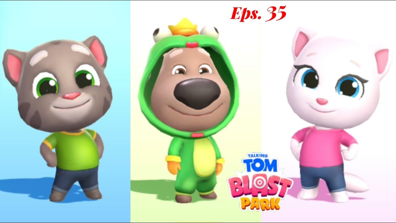 New Update Eps. 35 - Talking Tom Blast Park Tom Vs Ben Prince Frog Vs ...