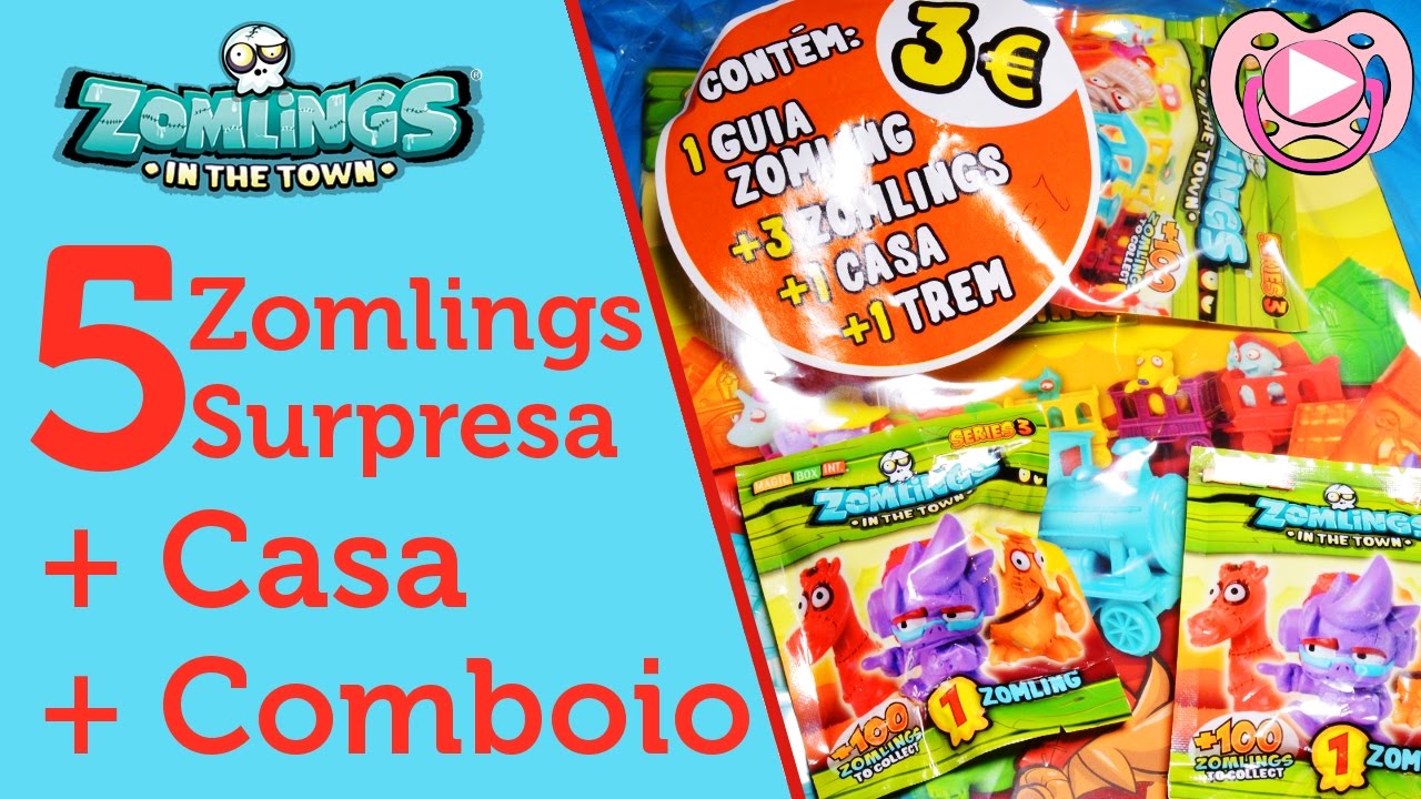 5 Zomlings supresa + 1 comboio zomling + 1 casa zomling - YouTube