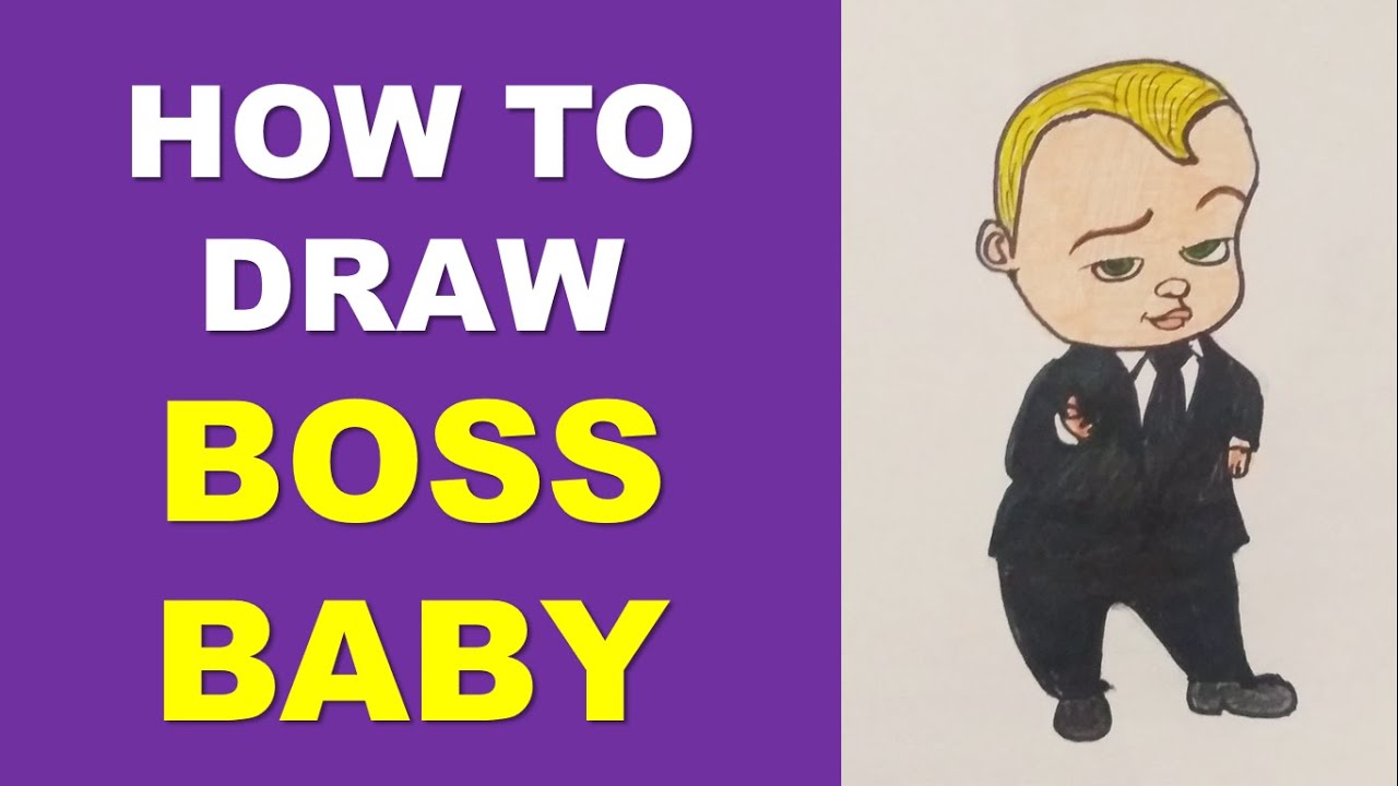 How to Draw a Cute Boss Baby - YouTube