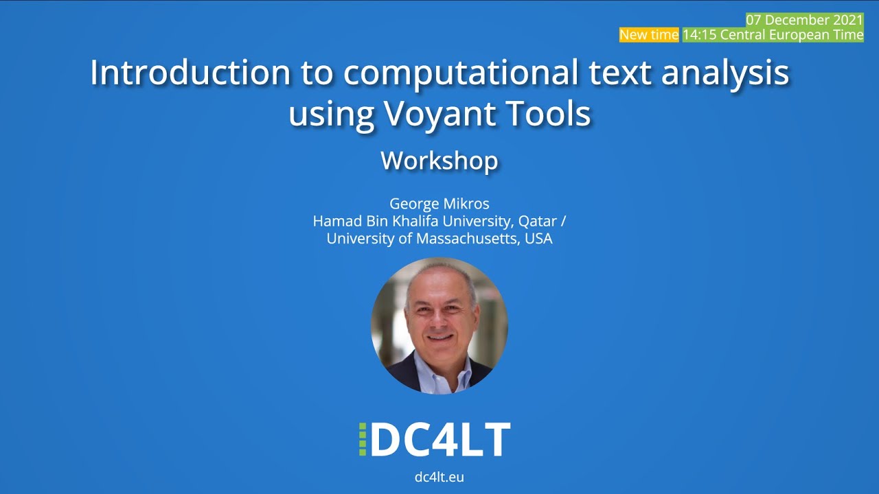 Computational text analysis using Voyant Tools - Digital Language ...
