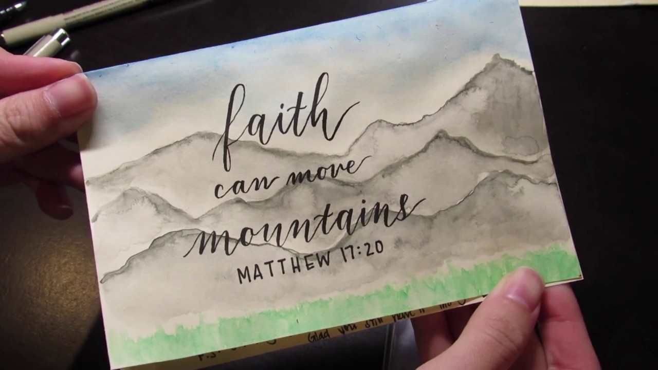 Handlettering Bible Verse on Card - YouTube