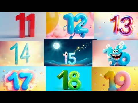 Terrific Teen Numbers #2 | 11 to 19 | Original Counting Kids Song ...