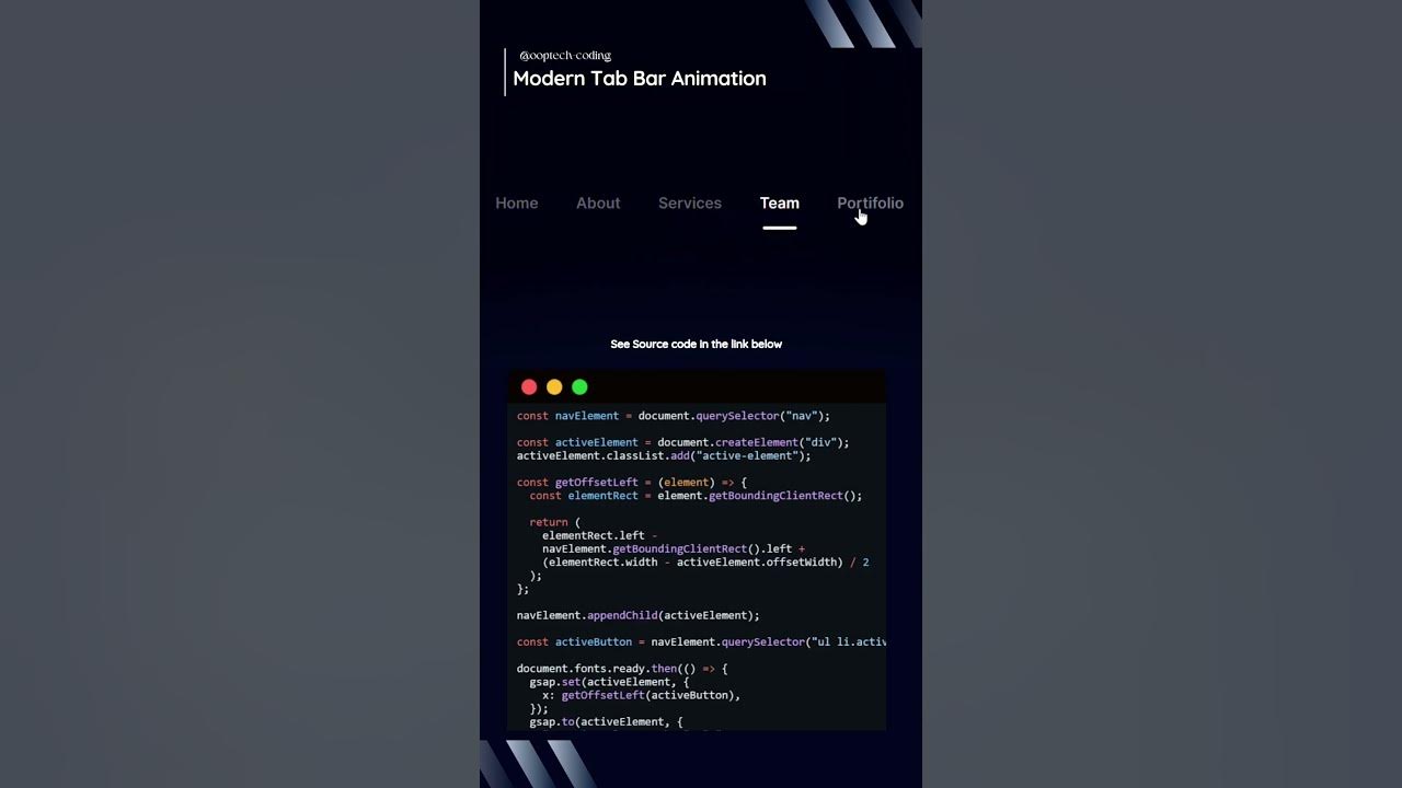 Create A Stunning Navigation Bar Css And Javascript Webdesign Cssanimation Html Trending