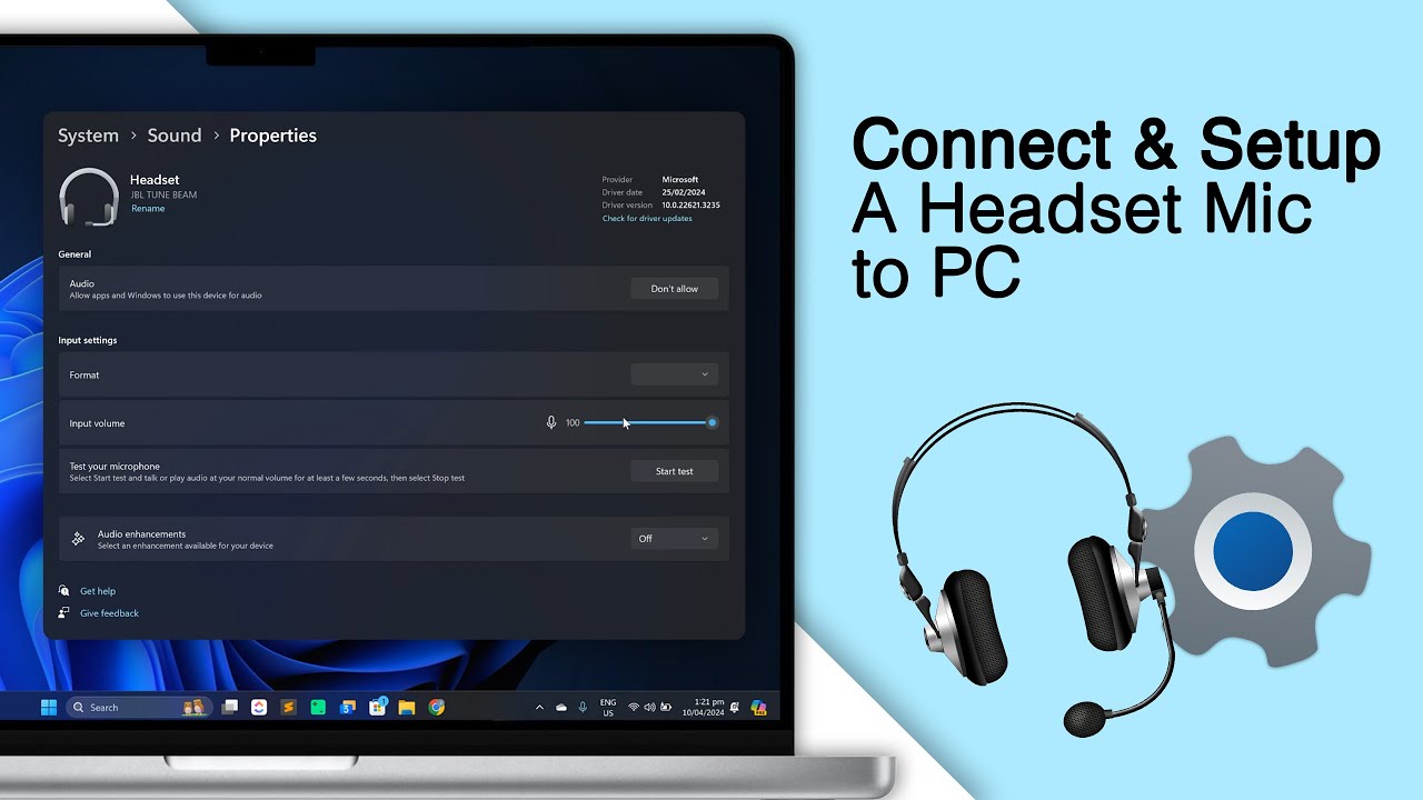 How To Connect & Setup A Headset Mic To PC! [Windows 11] - YouTube