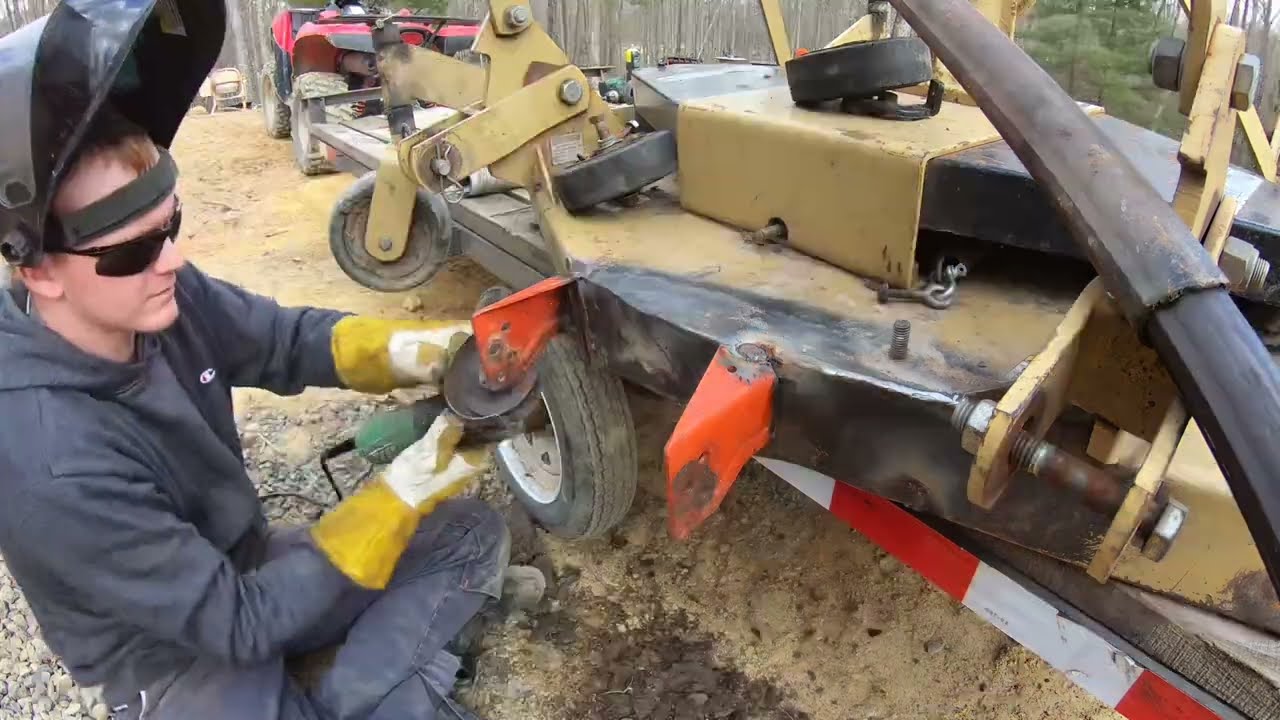 Welding New Rollers and Fixing The Finish Mower - YouTube