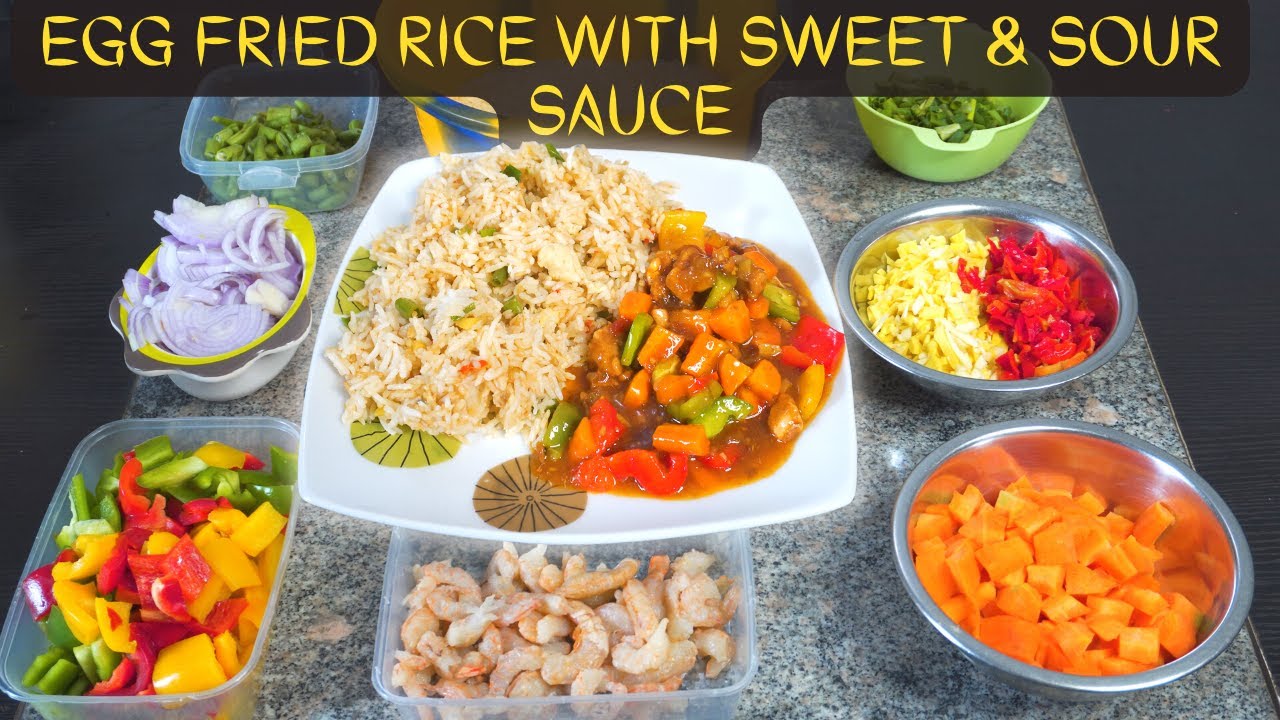 Egg fried rice with sweet & sour sauce | Homemade - YouTube