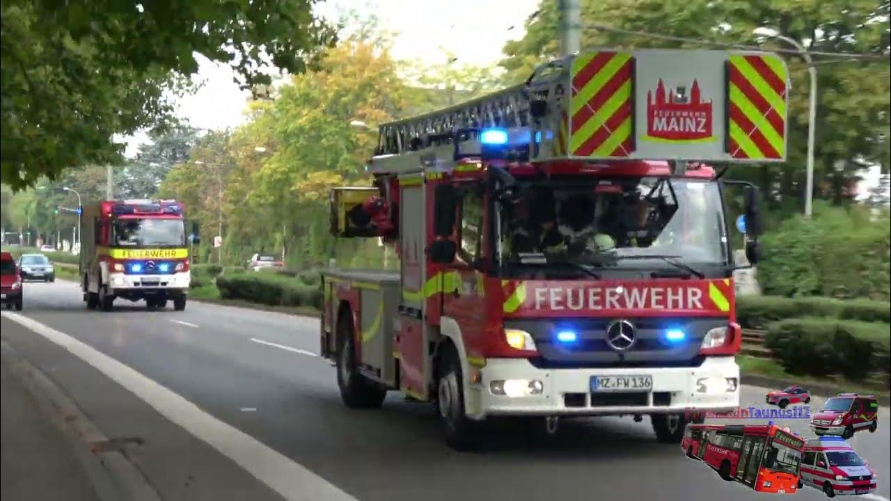 DLK 23/12 + HLF 20 BF Mainz FW 1 - YouTube