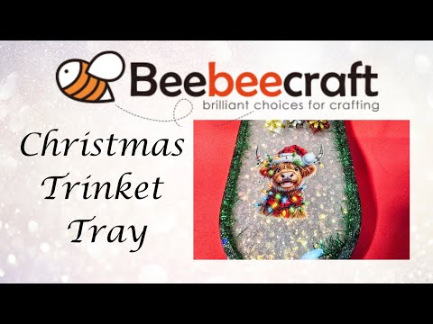 Making A Christmas Trinket Tray With Resin & Tinsel | Beebeecraft ...