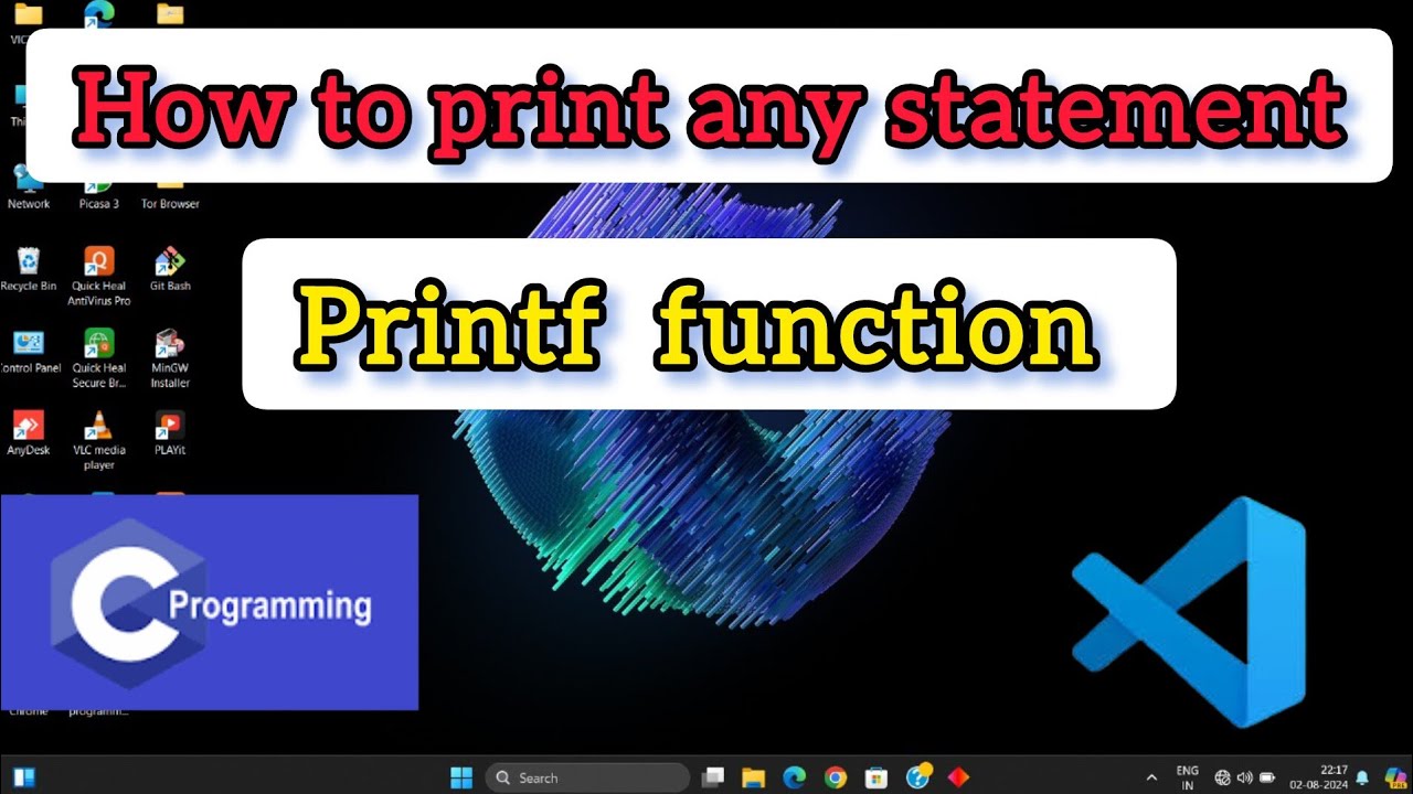 Printf Function In C Programming Tutorial How To Take New Line In C
