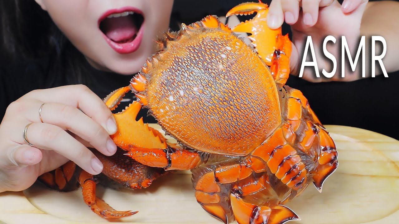 ASMR STEAMED VIETNAMESE KING CRAB CRACKLING CRUNCHY EATING SOUNDS ...