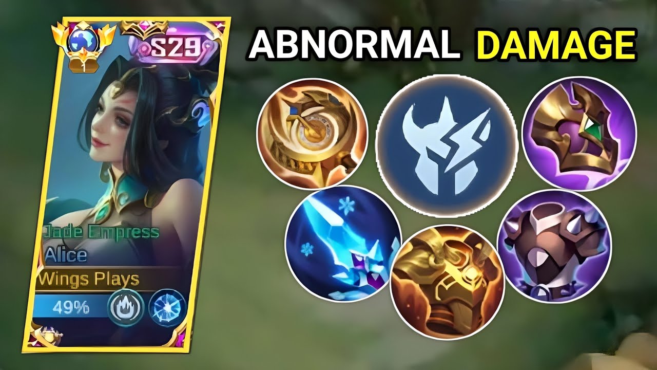 ALICE SECRET BUILD AND EMBLEM TO DOMINATE IN RANK GAME!!🔥 | BUILD ...