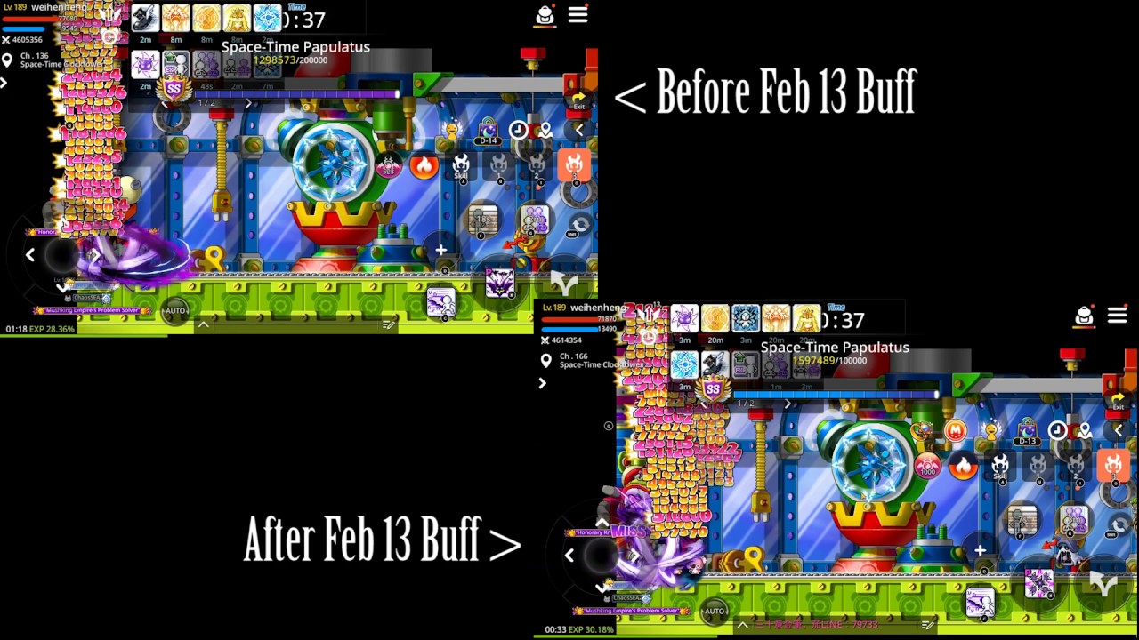 [Maplestory M - Lv. 189 Nightwalker] Feb 13 Patch: NW BUFF! Before ...