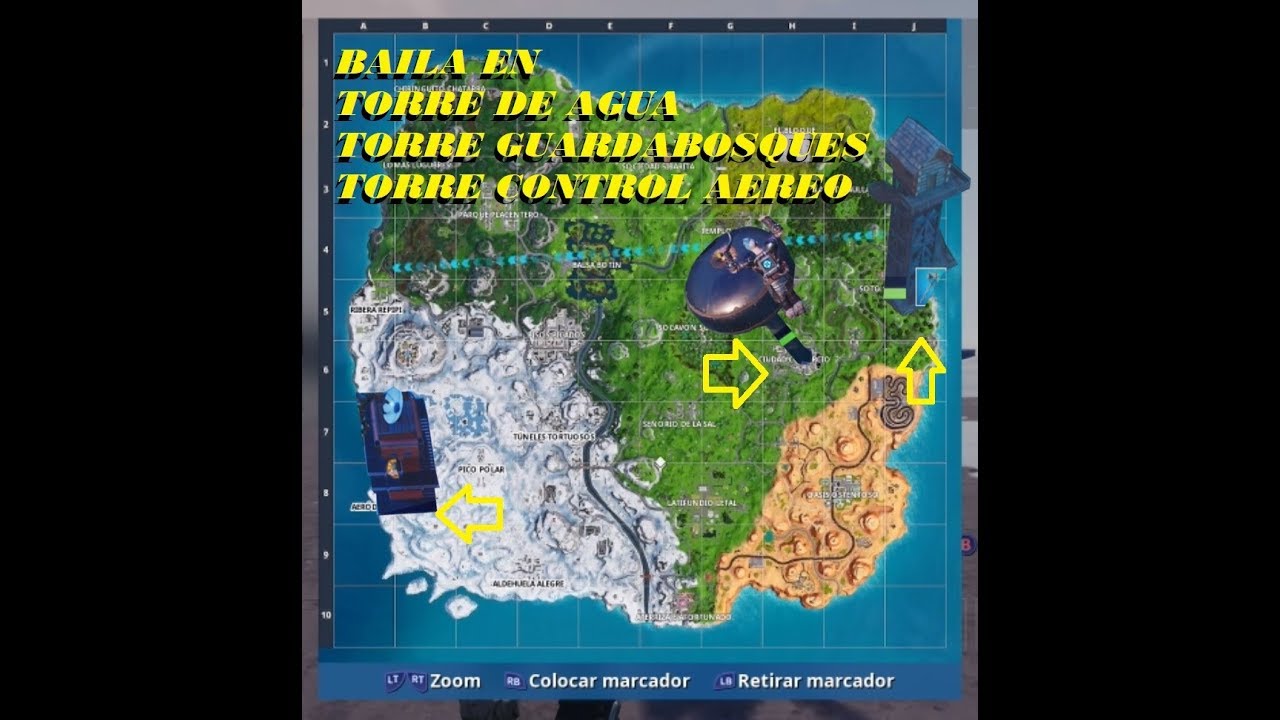 Fortnite ; baila en lo alto de una torre de agua, una torre de ...