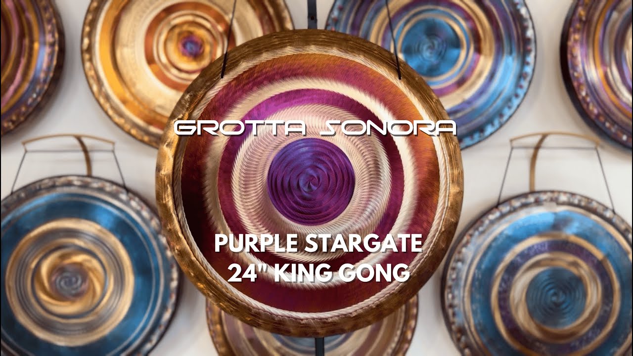 Grotta Sonora - 24"/ 60cm Purple Stargate King Gong - G 99 Hz - YouTube