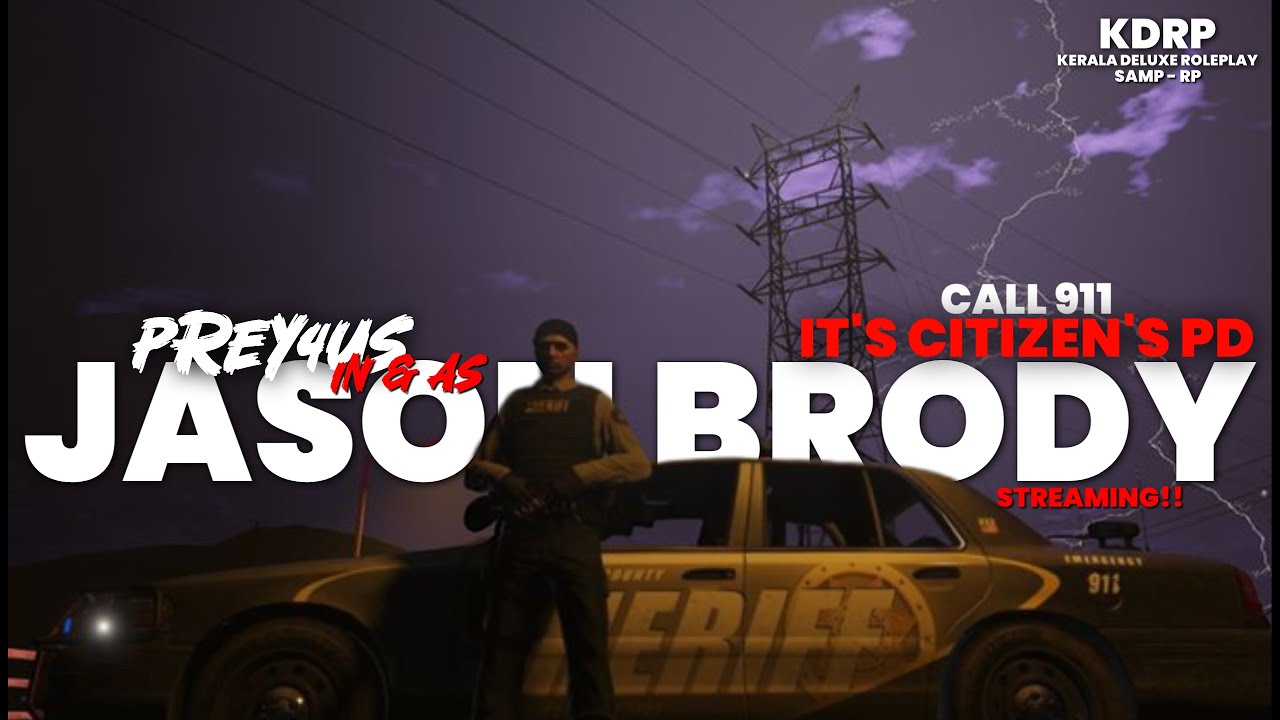 OFFICER JASON BRODY ON DUTY!!!🤠🤠🤠| GTA SA LIVE ! | KDRP - YouTube