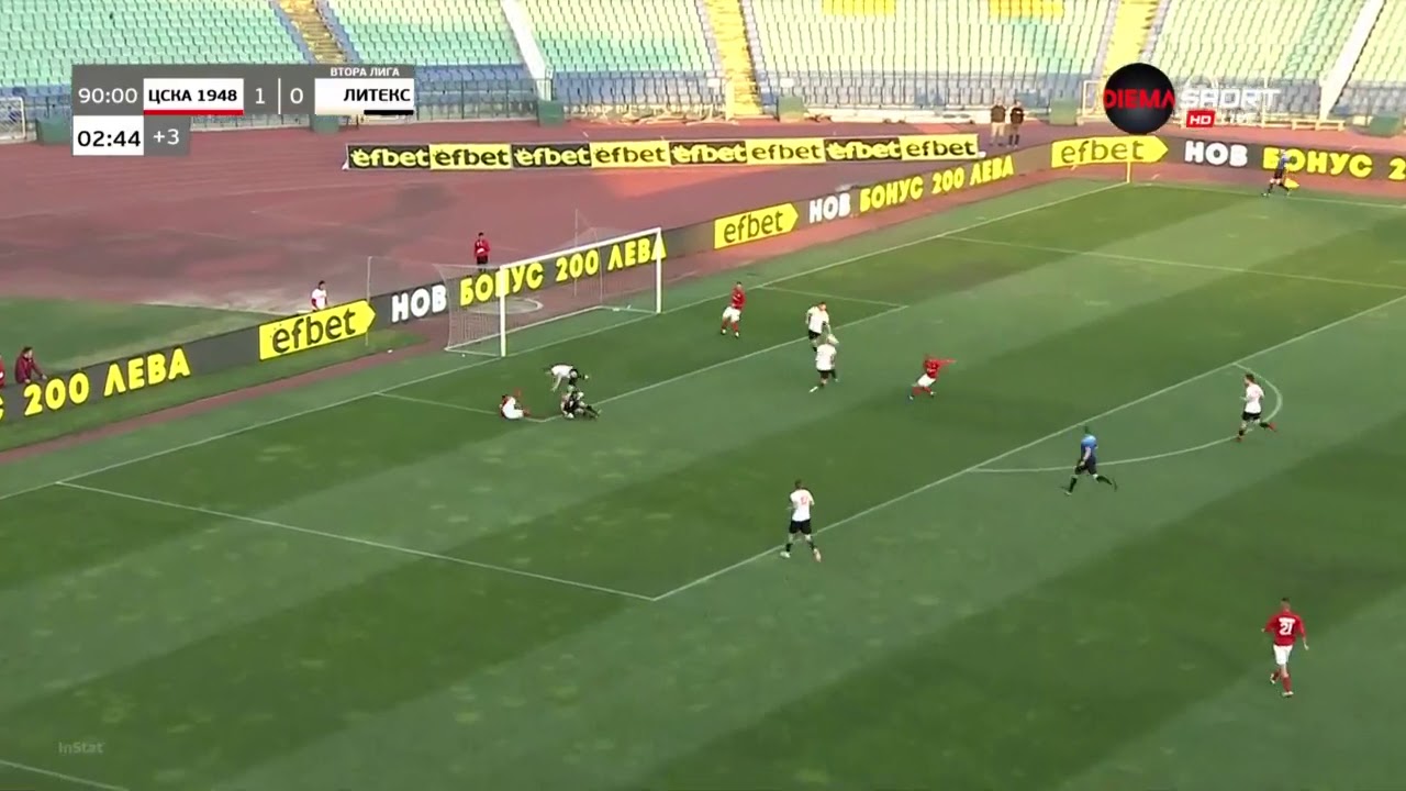 01 04 2019 cska 1948 sofia 1 0 litex lovech p petrov 2nd half 47 45 47 ...