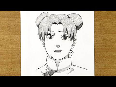 How to Draw Tenten from Naruto step by step | Easy Anime Drawing