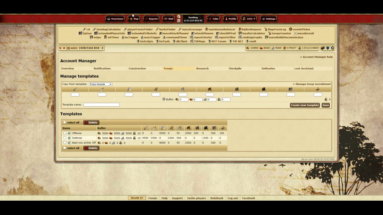 Troops Template Manager DEMO - YouTube