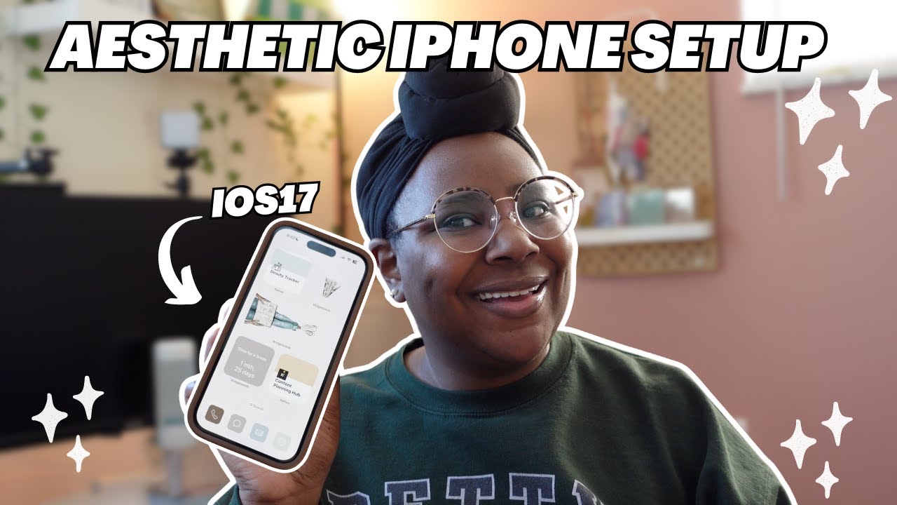 My aesthetic iPhone iOS 17 home screen set up for full PRODUCTIVITY and ...