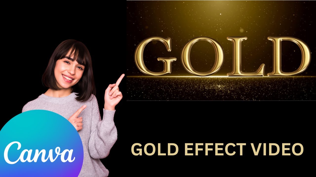 Gold Effect Canva Tutorial #canva #tutorial - YouTube
