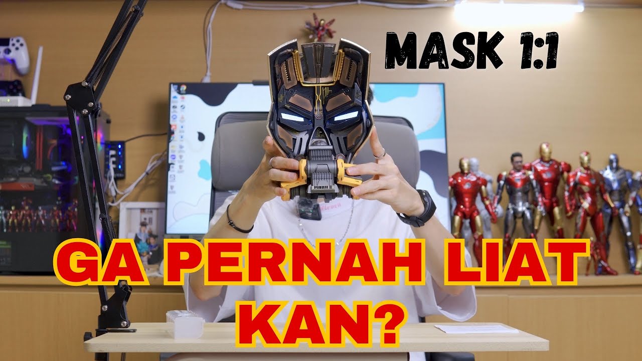 zthobbyjajan unboxing and review ironman mask! SKALA 1:1 , tapi kok ...