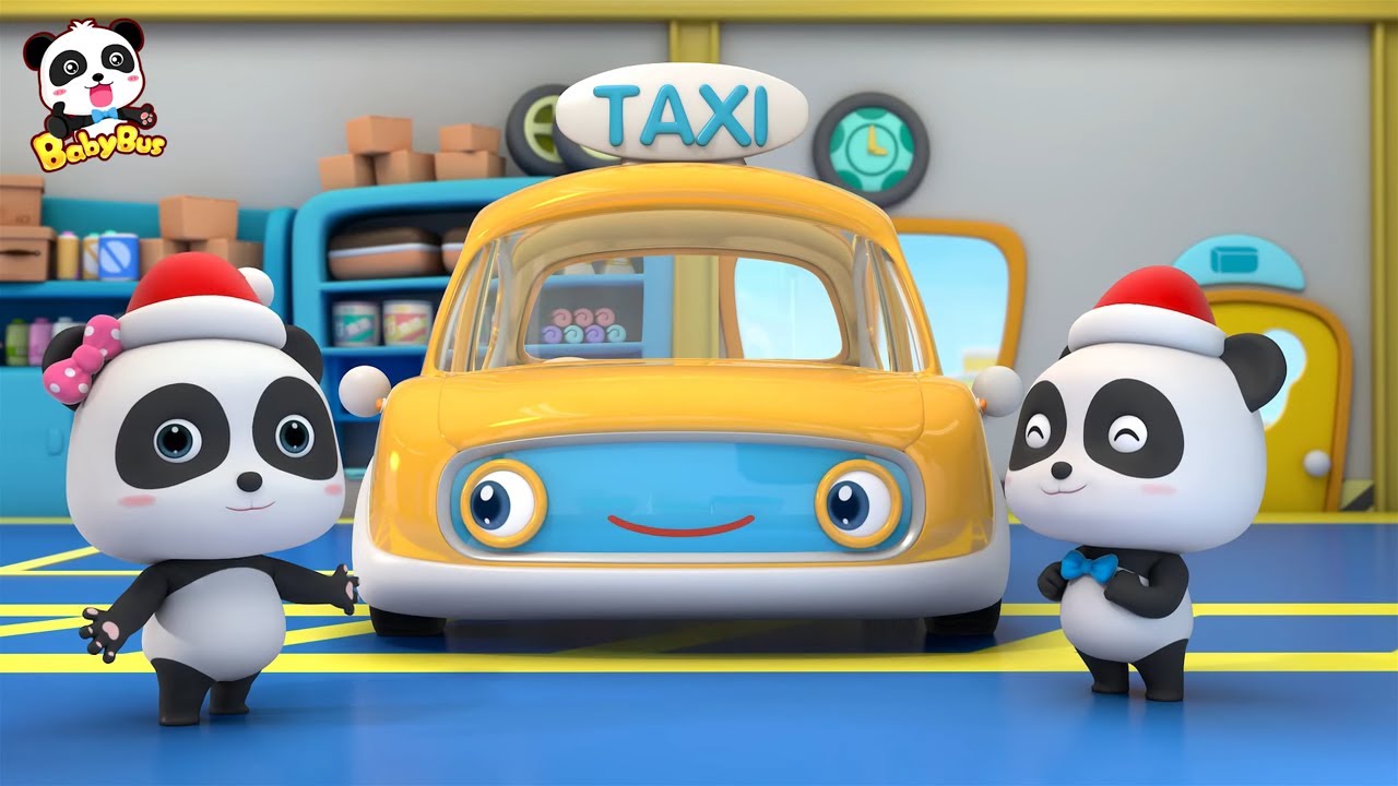 Drive Taxi to Pick up Santa Claus | Baby Panda Taxi Driver | Christmas ...