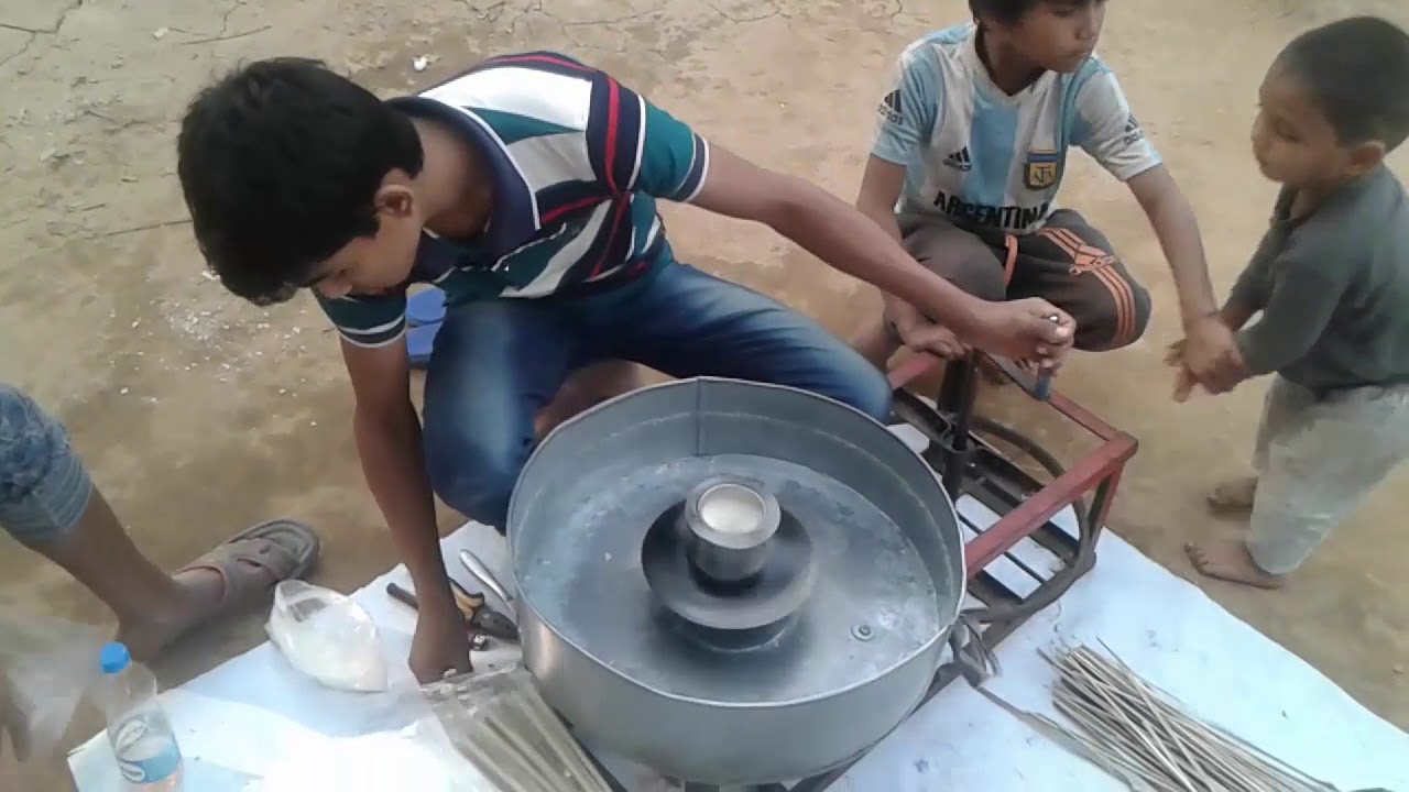 How to make Bangladeshi hawai mithai/ cotton candy floss - YouTube