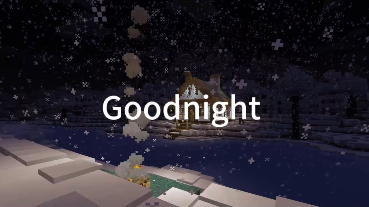 Snowy calm night in Minecraft - YouTube