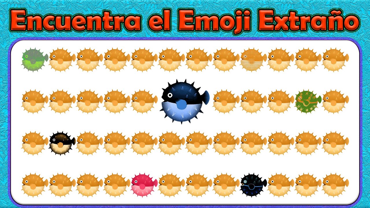Encuentra El Emoji Diferente | JUEGO #58 | Prueba de rompecabezas de ...