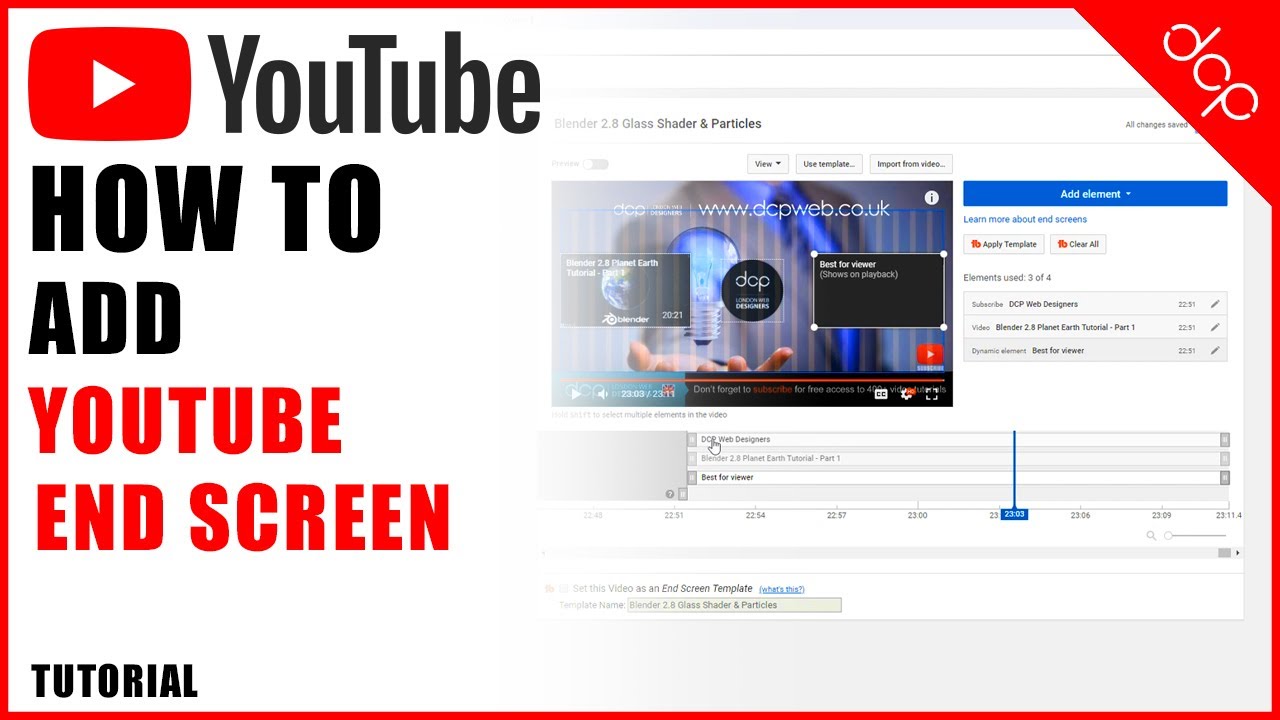 How to add a YouTube End Screen - YouTube