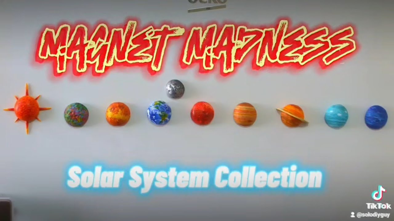 Polymer clay fridge magnets - Solar System Collection - YouTube