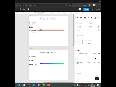 Progress bar animation in Figma 30 Seconds #short #shortvideo - YouTube