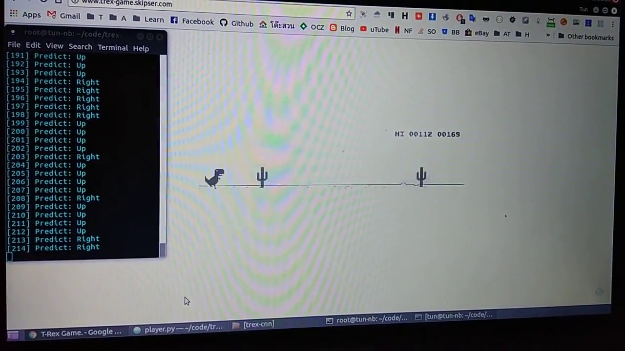 Play T-Rex game with Keras using convolutional neural network - YouTube