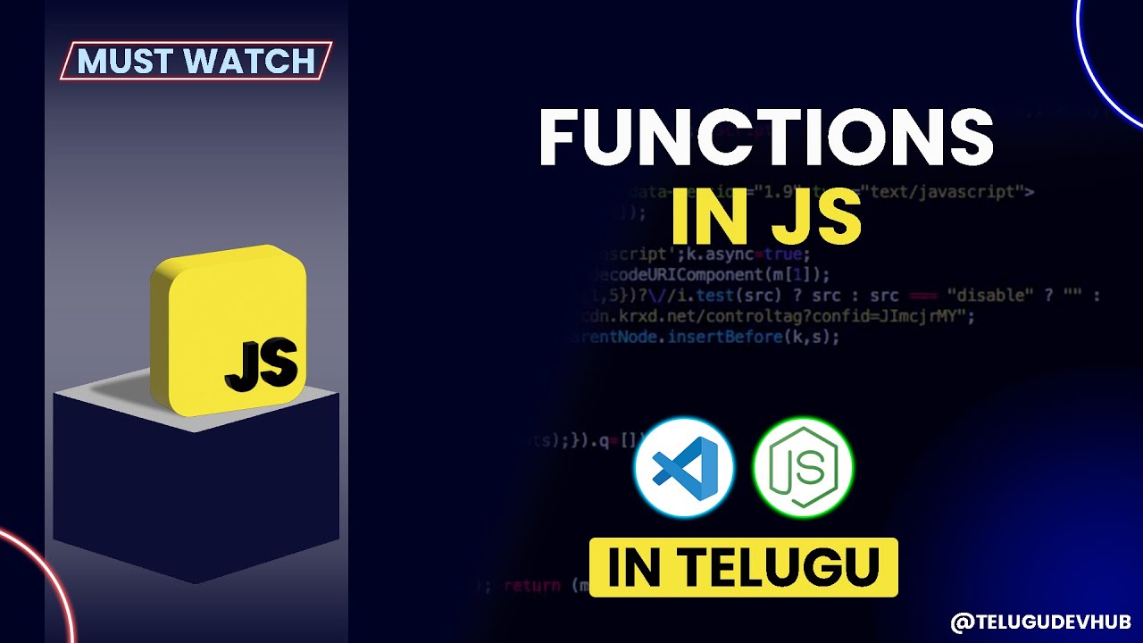 Functions In Javascript Functions Masterclass Javascript Tutorials 3817