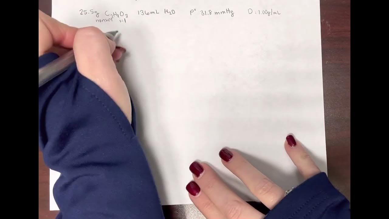 A Question from Mastering Vapor Pressure of Aqueous Glycerin - YouTube