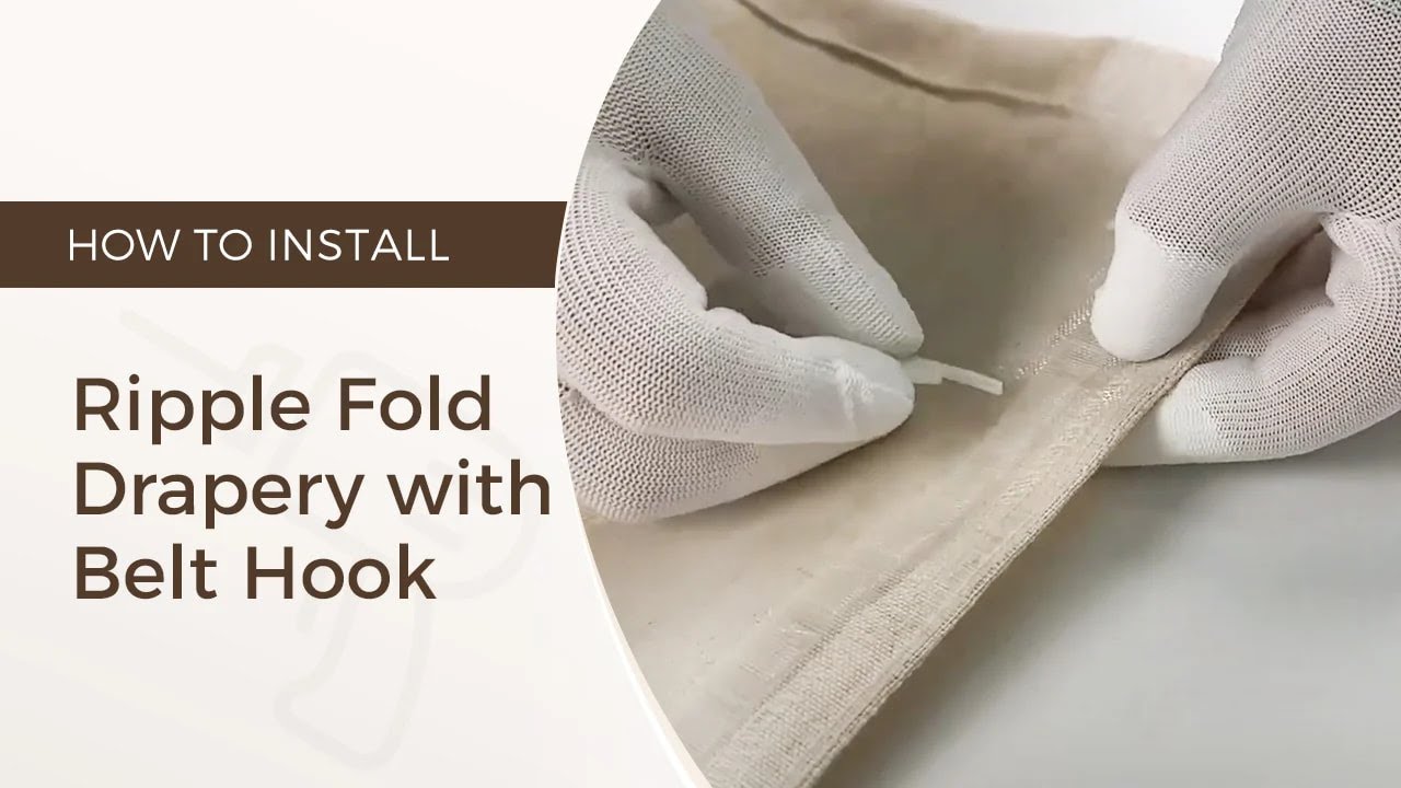 How to Install Ripple Fold Drapery with Belt Hook - YouTube