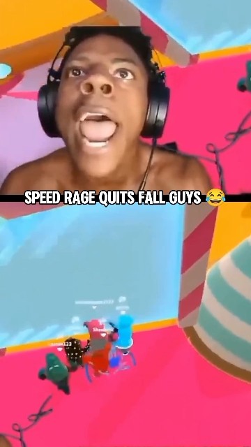 Speed rage quits fall guys 😂 #ishowspeed #fallguys #ragequit - YouTube