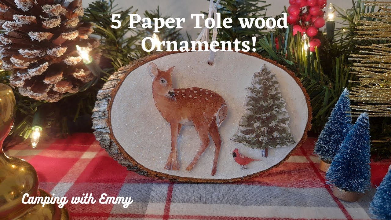 FIVE unique Paper Tole Christmas Ornaments | Slow Living Craft - YouTube