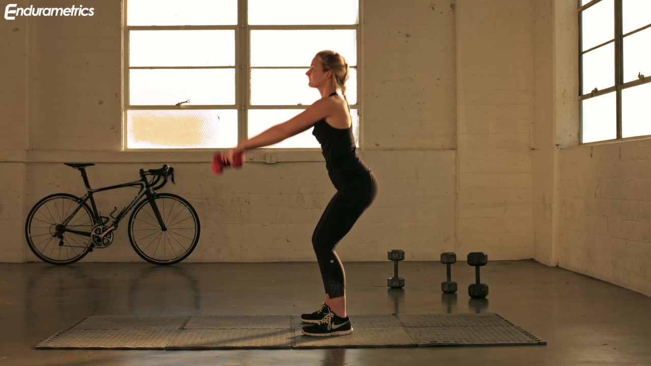 Exercises to Improve Bike Posture - Dumbell Deadlift Swing - YouTube