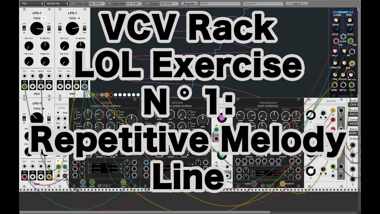 VCV Rack LOL Exercise N ° 1: Repetitive Melody Line - YouTube