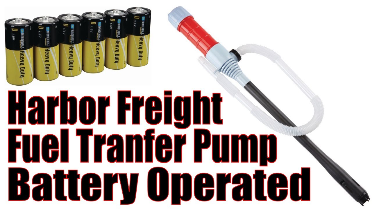 Harbor Freight Tools Battery Operated Liquid Fuel Transfer Pump - YouTube