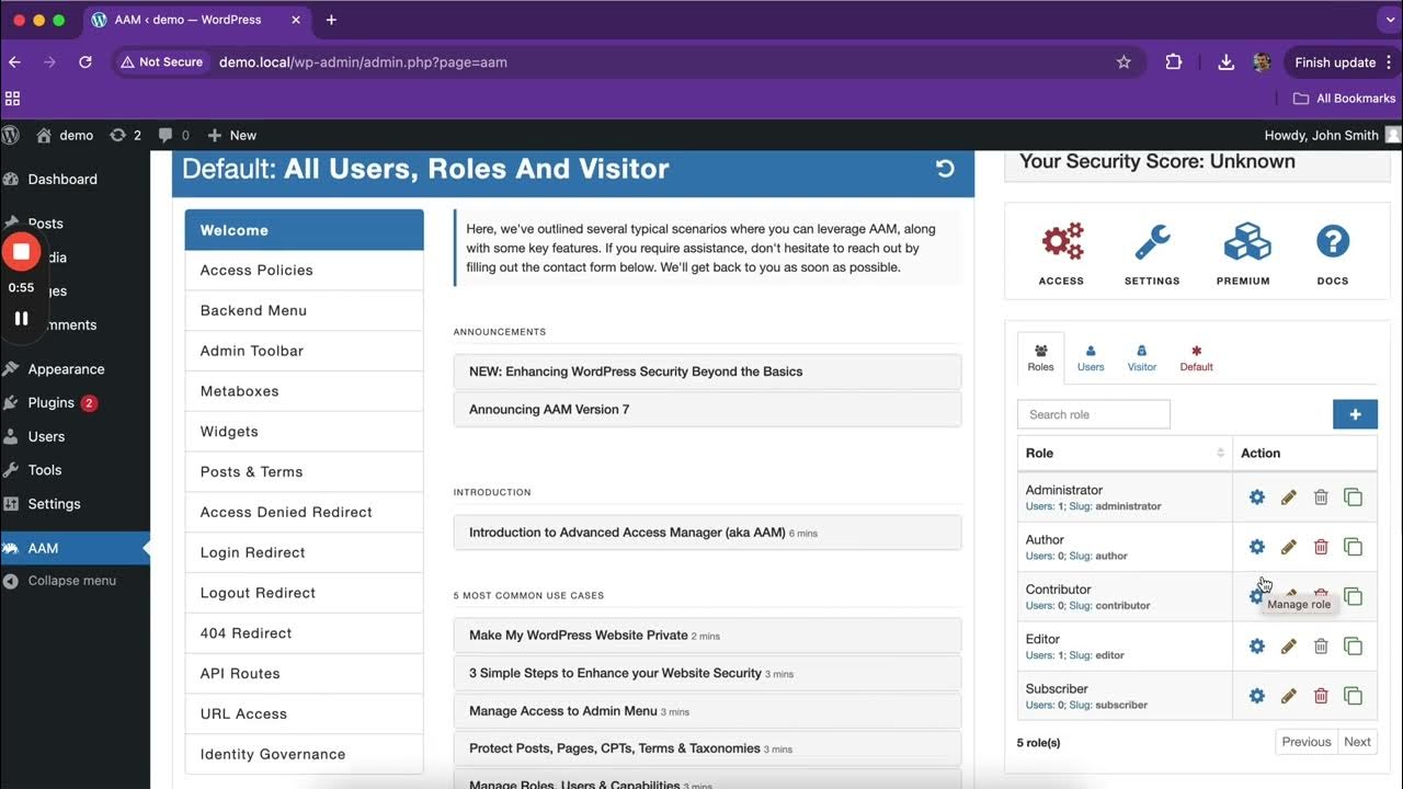 Understanding Access Levels in AAM | WordPress Access Control - YouTube